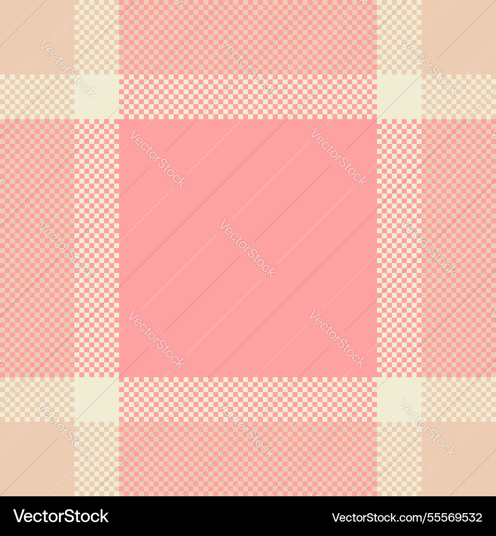 Elegant pastel pink and cream plaid pattern Vector Image