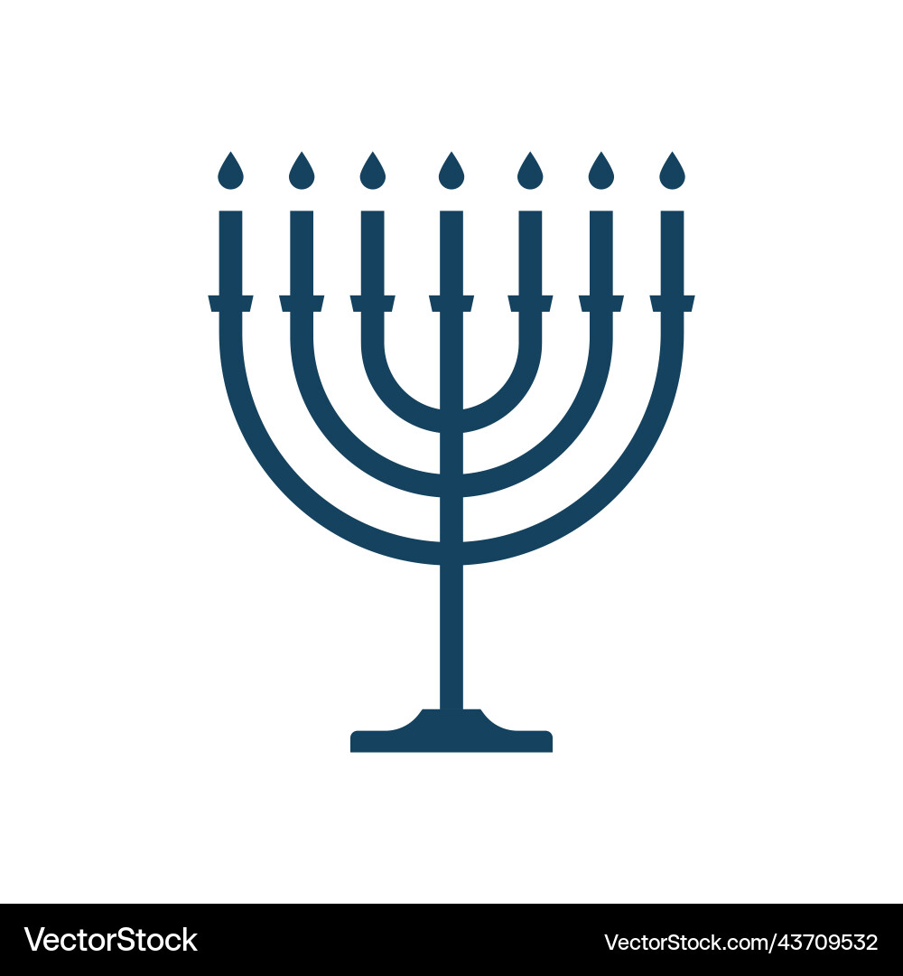 Hanukkah Menorah Icon Royalty Free Vector Image