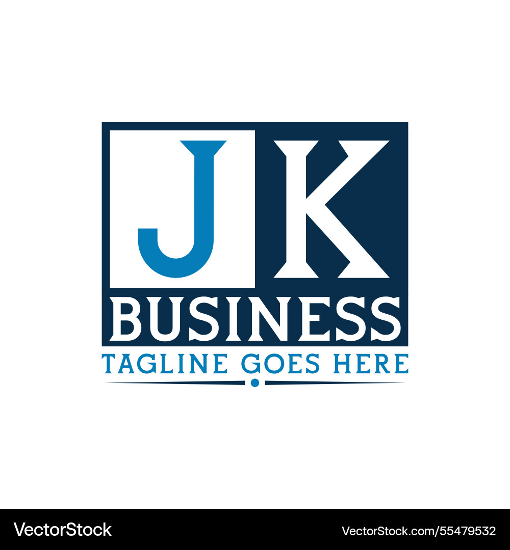 Jk logo letter business design Royalty Free Vector Image