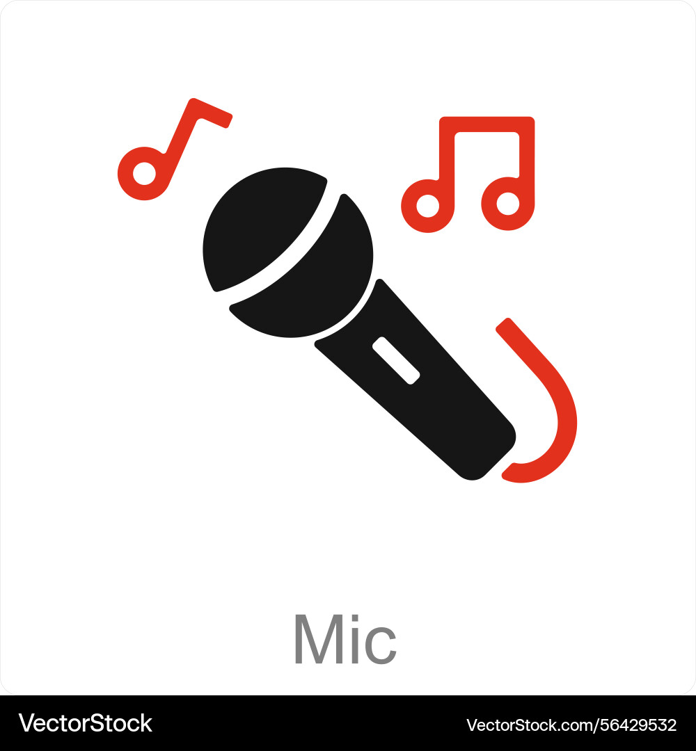 Mic icon concept Royalty Free Vector Image - VectorStock
