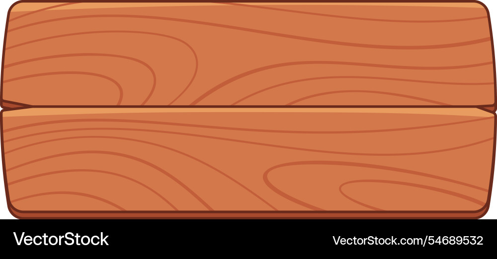 Rough wooden board rectangular shape Royalty Free Vector
