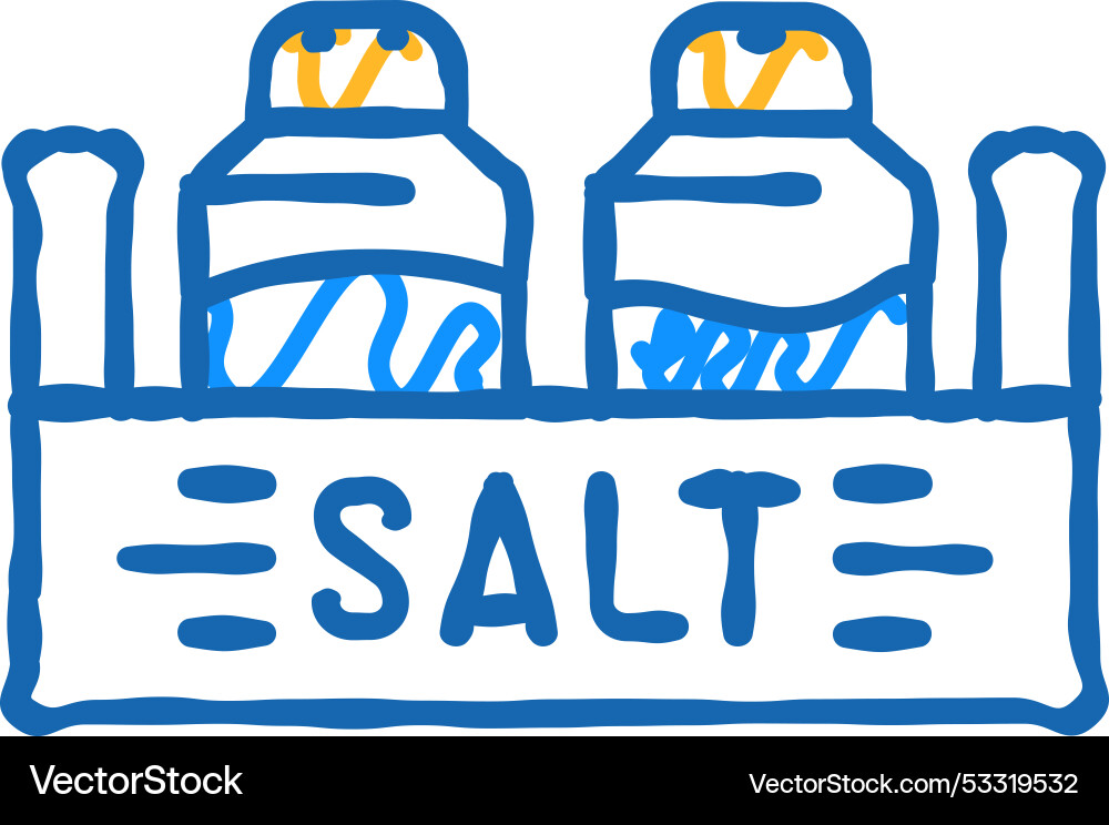 Table salt icon doodle Royalty Free Vector Image