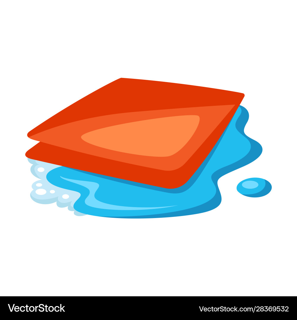 Wet Cleaning Rag Icon Royalty Free Vector Image