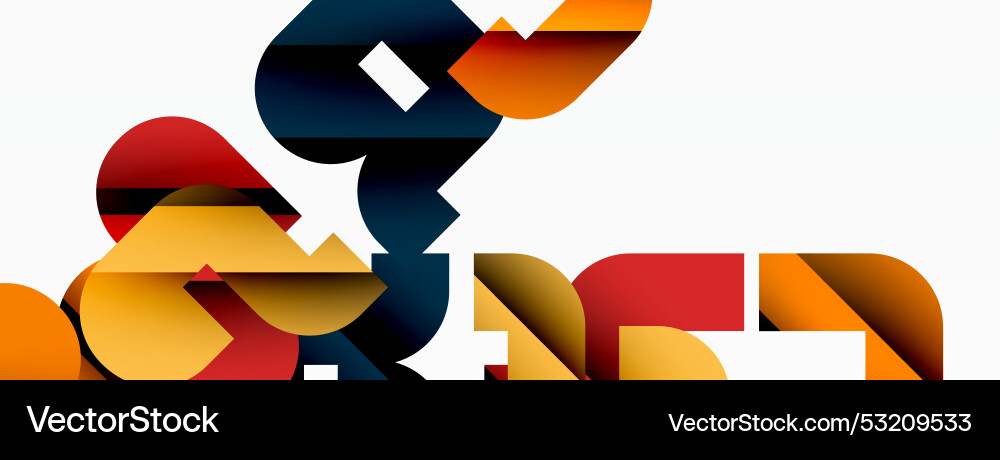 Abstract background colorful geometric curve Vector Image