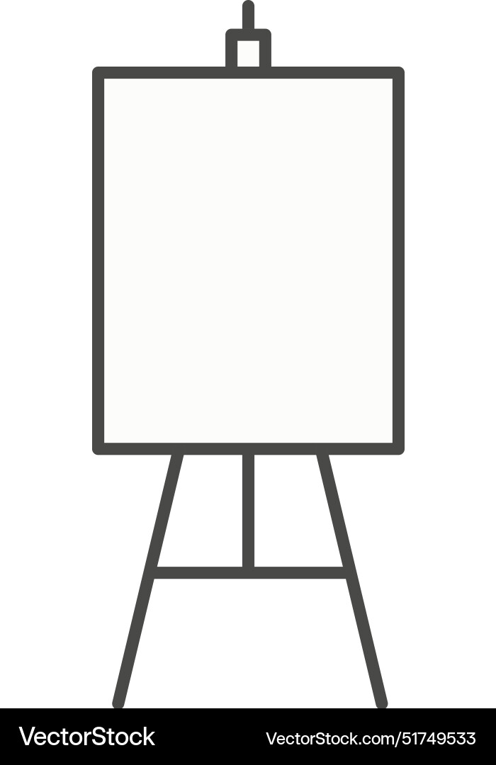Easel canvas for drawing icon Royalty Free Vector Image