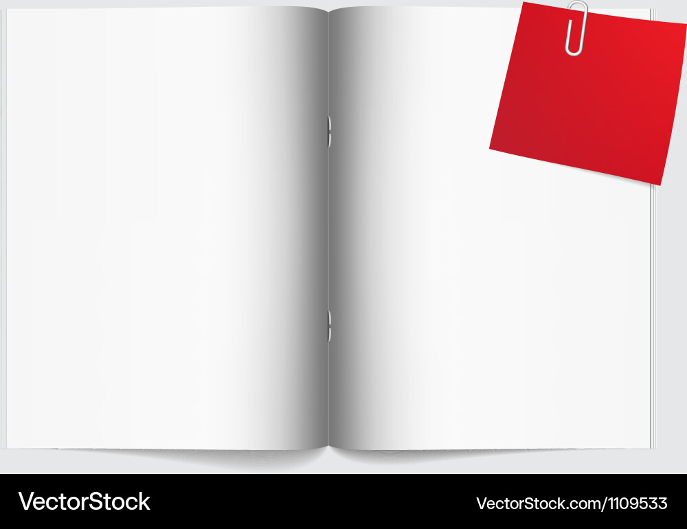Magazine blank page template for design layout Vector Image