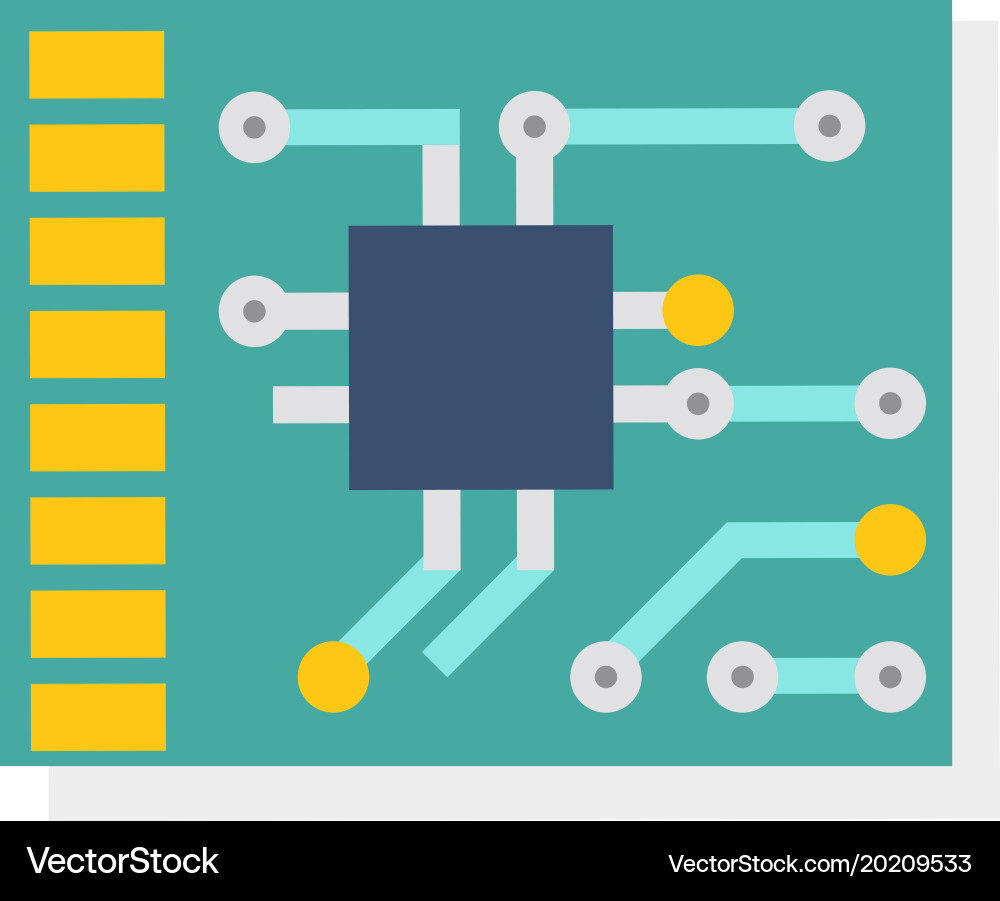 Printed Circuit Board (PCB) Icon Royalty Free Vector Image