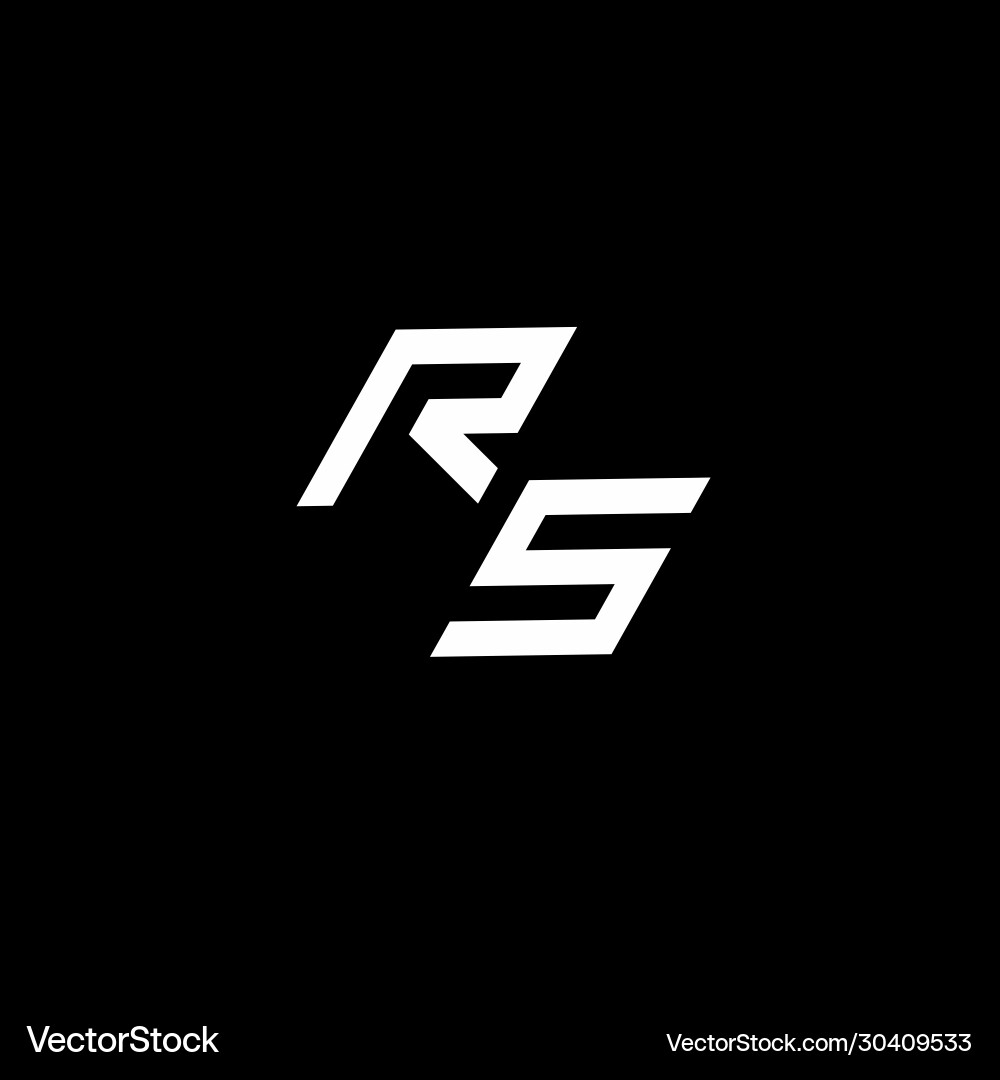 Rs logo monogram with up to down style modern Vector Image