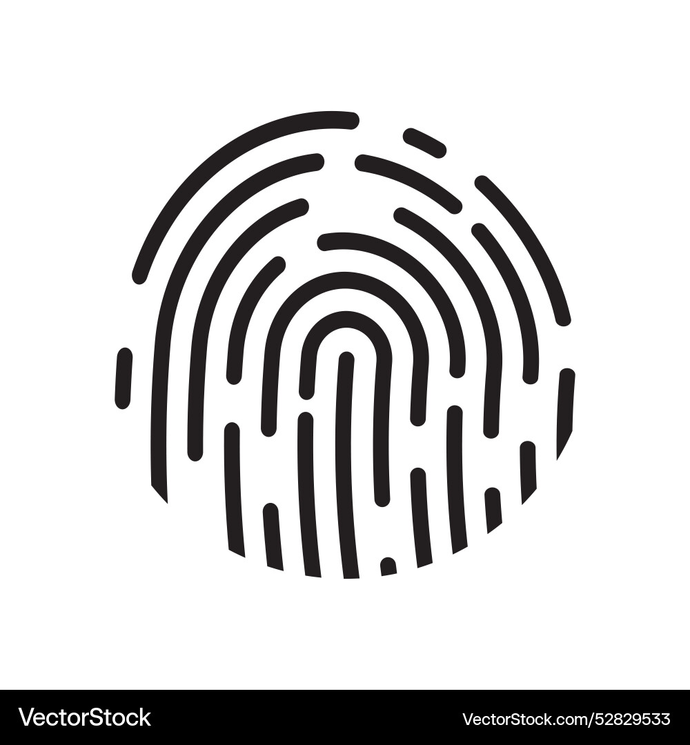 Security access concept fingerprint line Vector Image