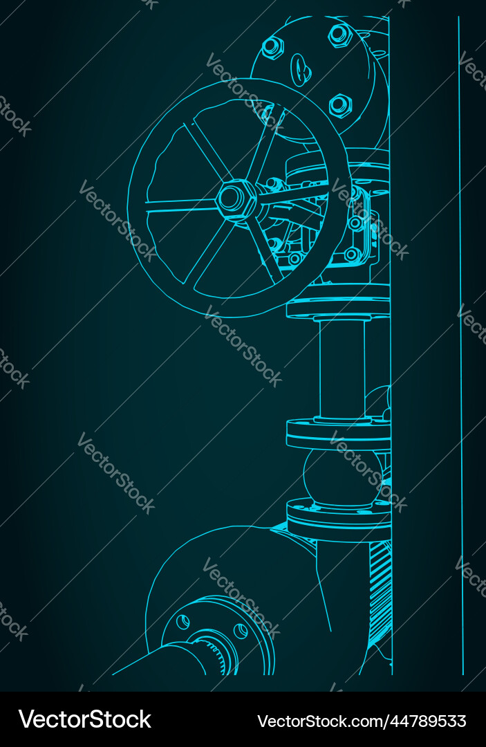 Valve close-up Royalty Free Vector Image - VectorStock