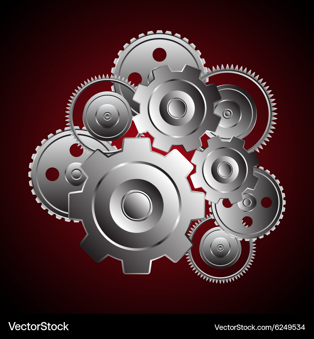 140metal gear Royalty Free Vector Image - VectorStock