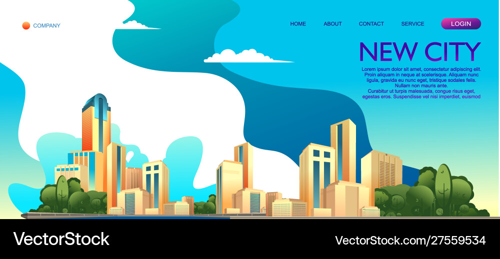 Abstract city banner Royalty Free Vector Image