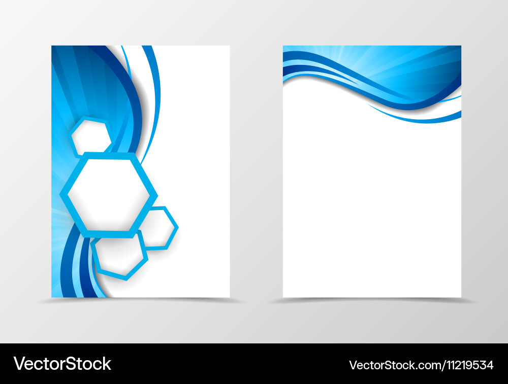 Abstract Wave Flyer Template Royalty Free Vector Image