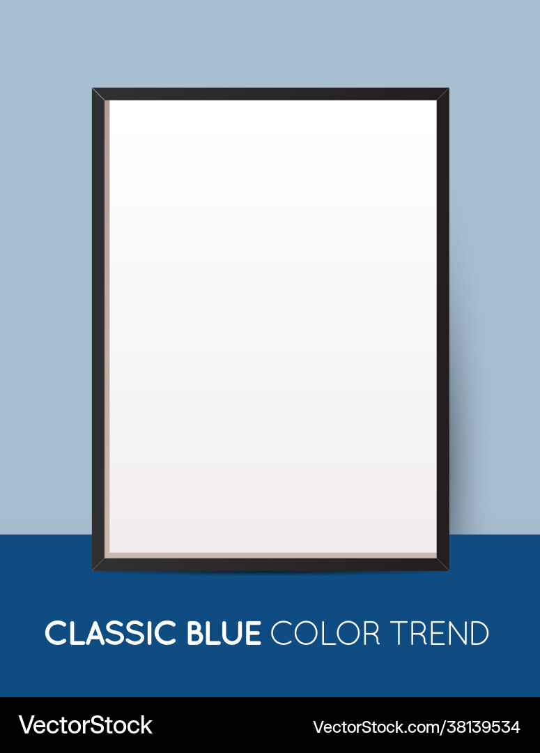 Classic blue trendy color vertical collage layout Vector Image