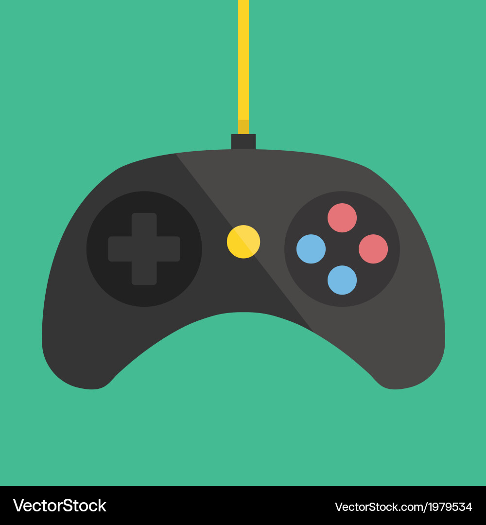Gamepad Icon - Black and White Royalty Free Vector Image