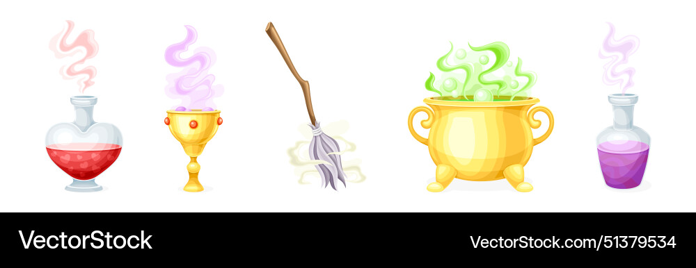 Magical object and witchcraft magician equipment Vector Image