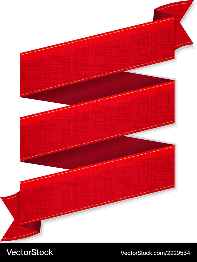 Red ribbon banner Royalty Free Vector Image - VectorStock