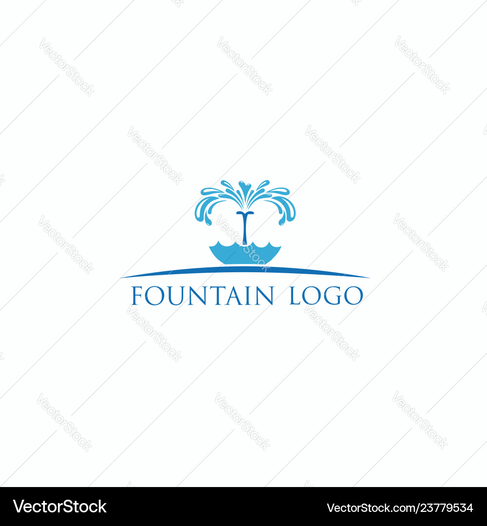 Water Fountain Logo Royalty Free Vector Image - VectorStock
