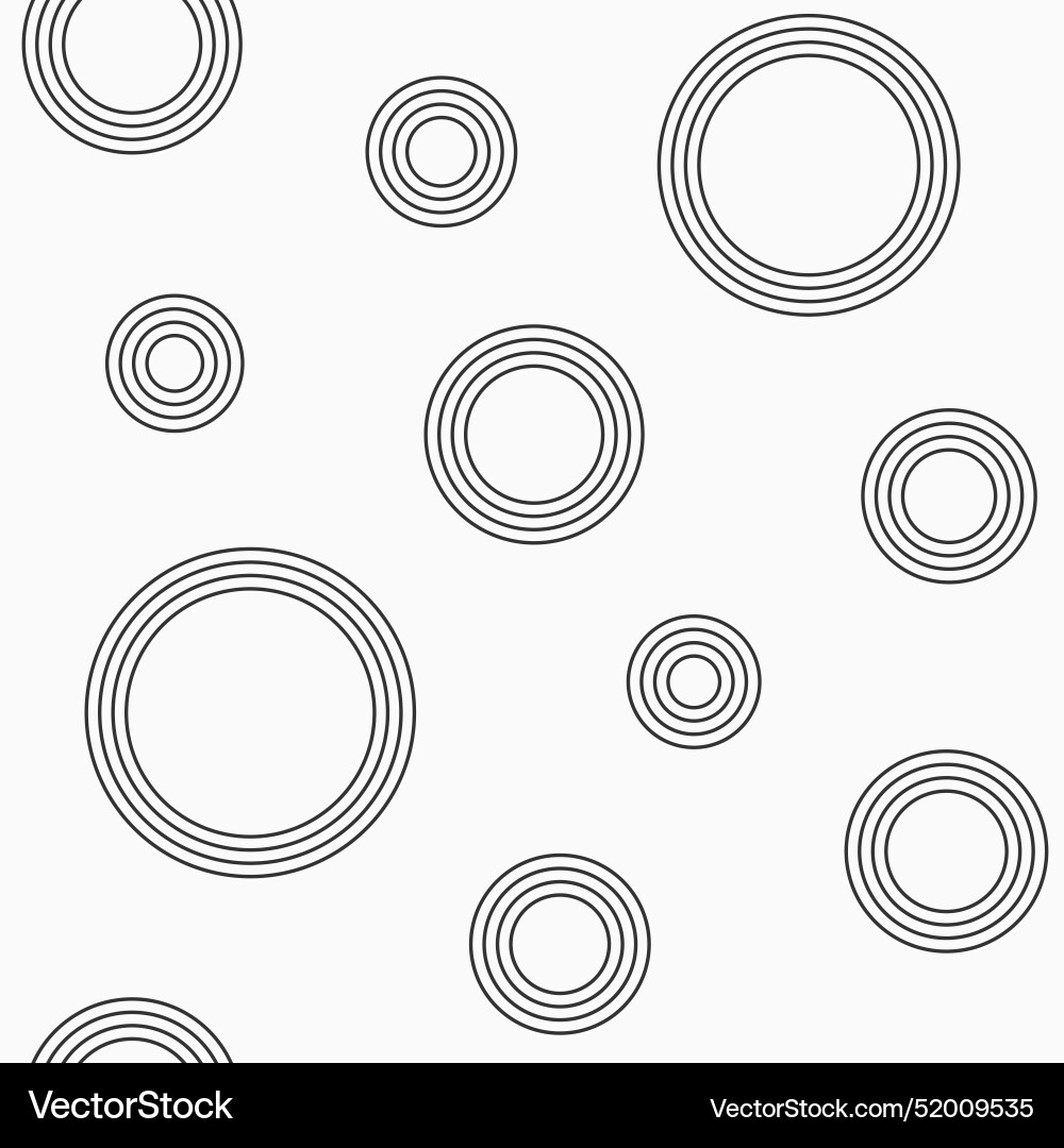 Abstract seamless pattern with outline circles Vector Image