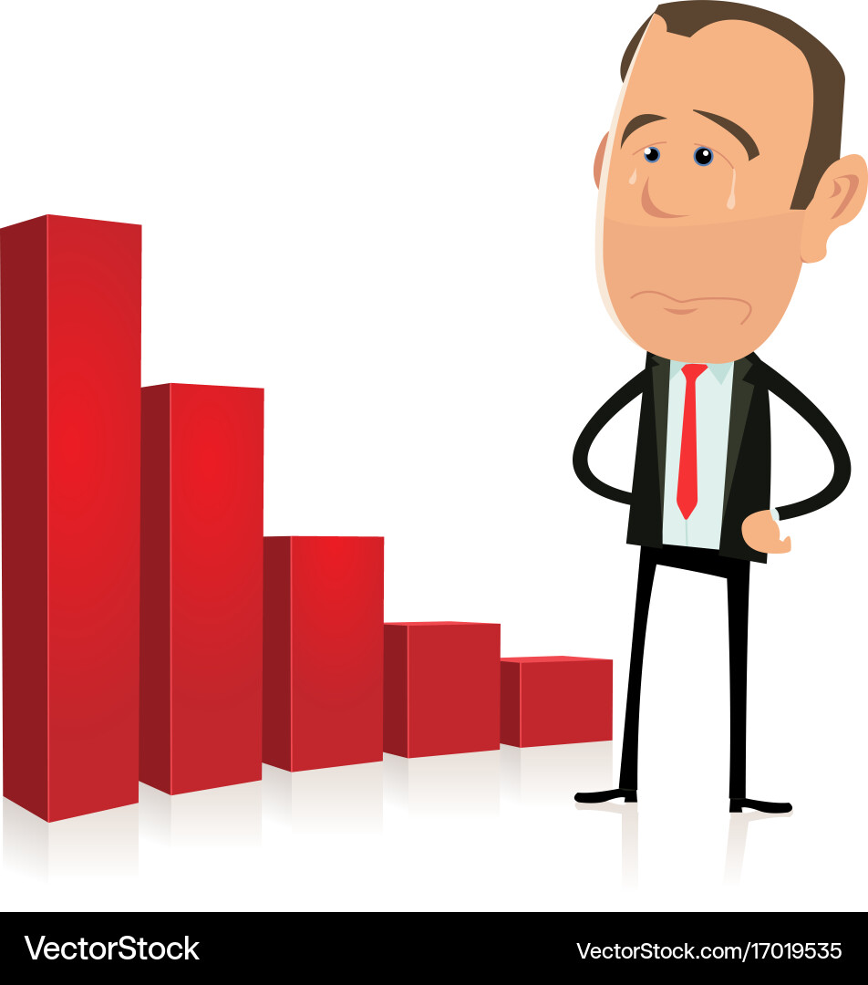 Bar graph results - depression Royalty Free Vector Image