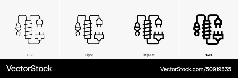 Body cord icon thin light regular and bold style Vector Image