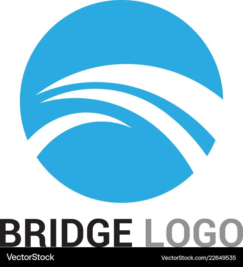 Bridge logo and symbol template building Vector Image