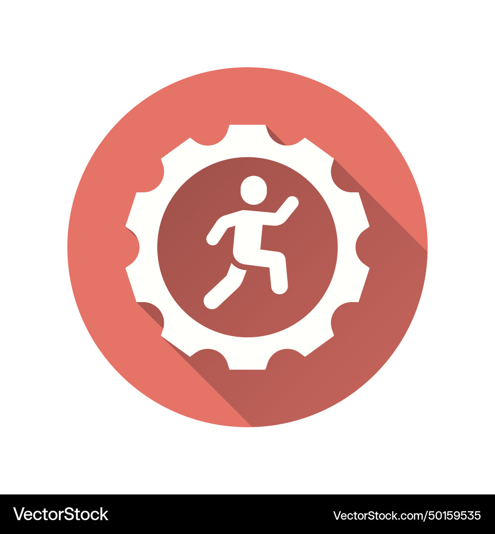 Challenge flat icon with long shadow for graphic Vector Image