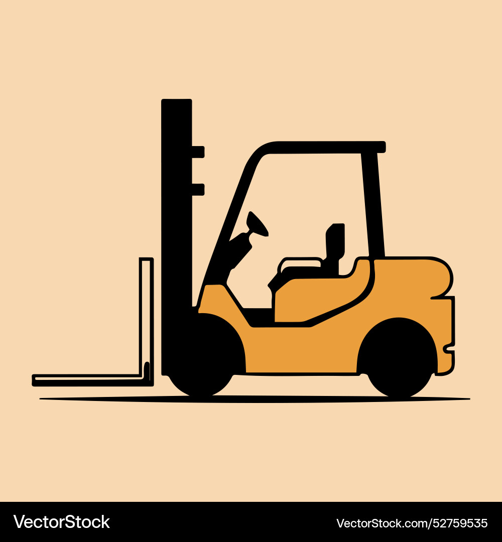 Forklift truck art Royalty Free Vector Image - VectorStock
