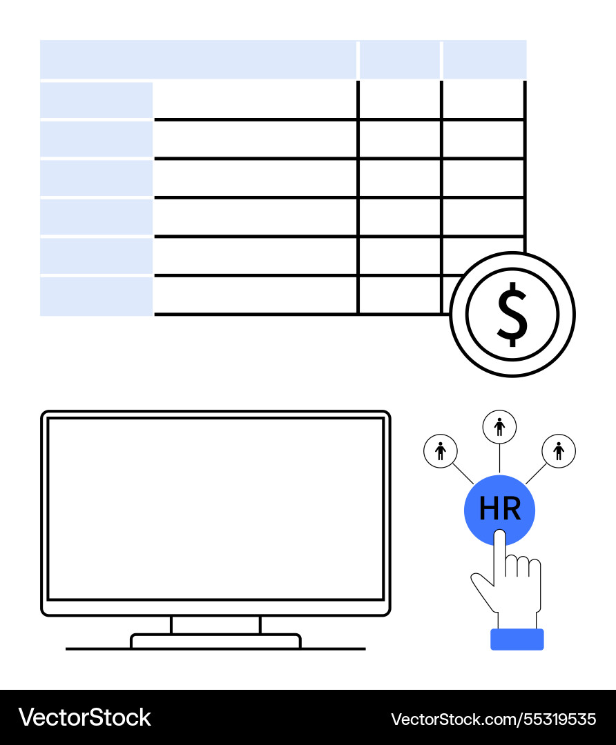 Visual representation of payroll management Vector Image