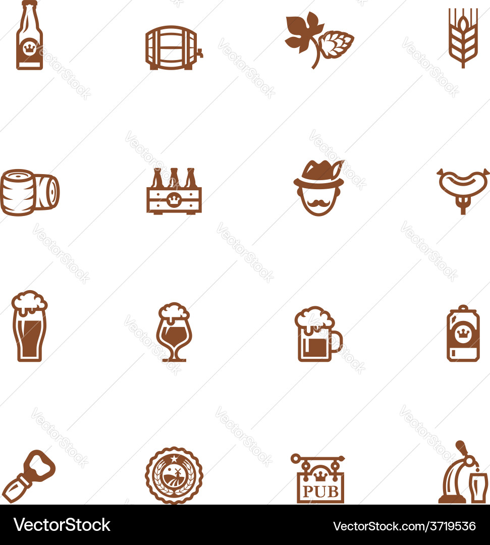 Beer icon set Royalty Free Vector Image - VectorStock