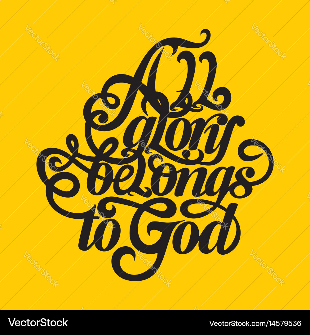 Christian biblical typography Royalty Free Vector Image
