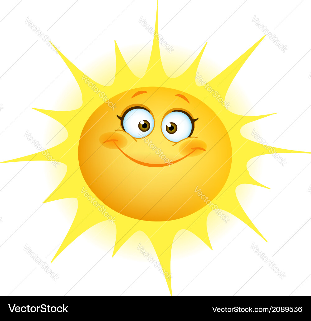Cute sun Royalty Free Vector Image - VectorStock