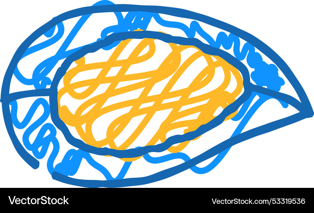 Hawaiian salt icon doodle Royalty Free Vector Image