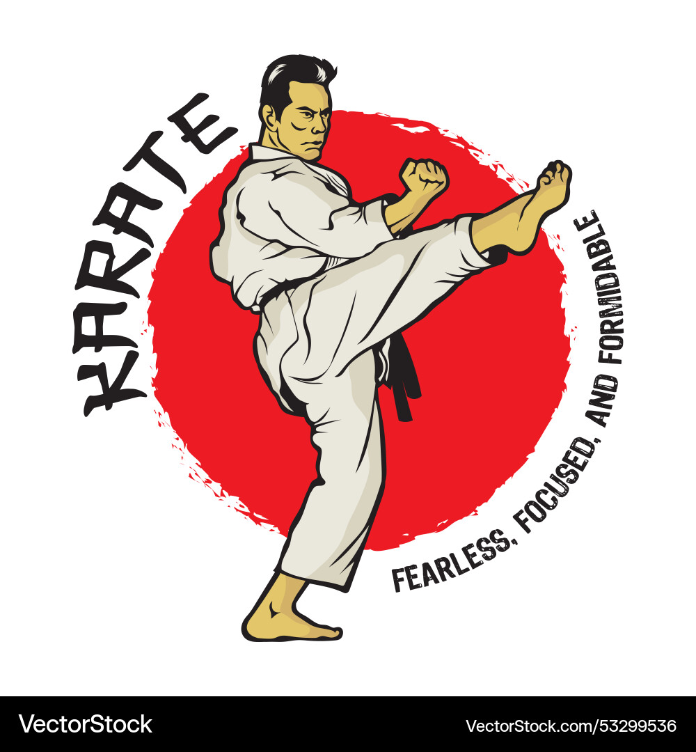 Karate martial art Royalty Free Vector Image - VectorStock