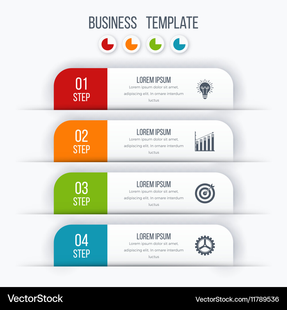 Modern infographics template with 4 options Vector Image