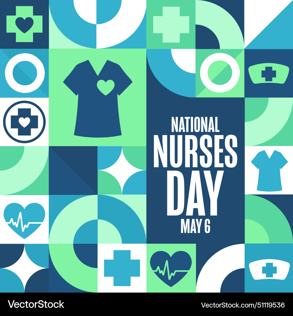 National nurses day may 6 holiday concept Vector Image