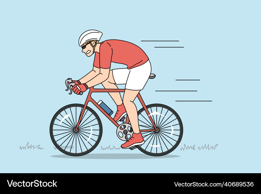 Racing cyclist and speed concept Royalty Free Vector Image