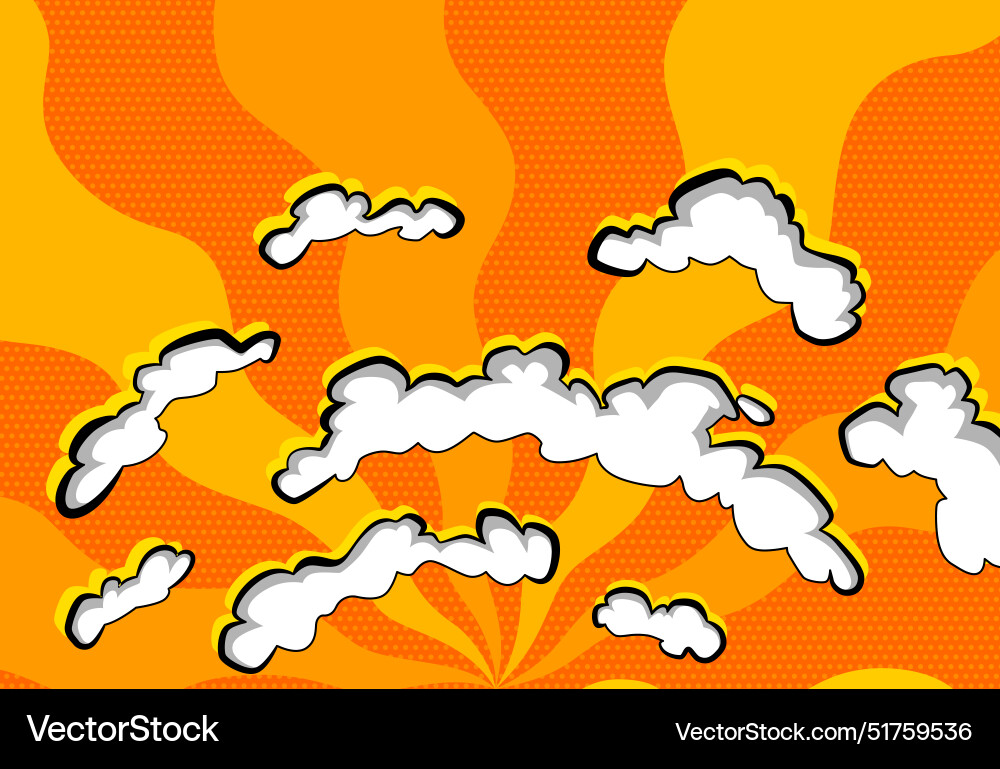 Sunset comic background bright pop art Royalty Free Vector