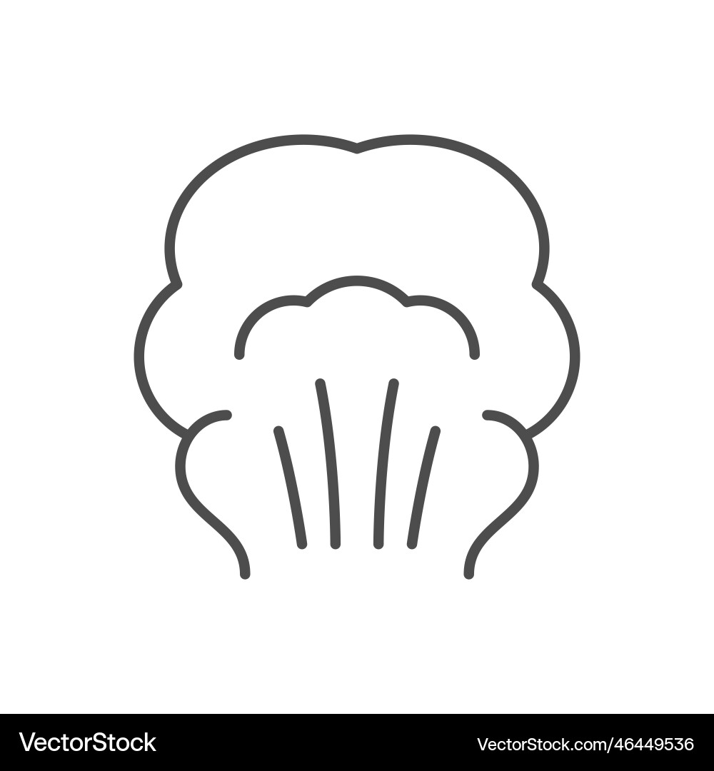 Vapor or steam line icon Royalty Free Vector Image
