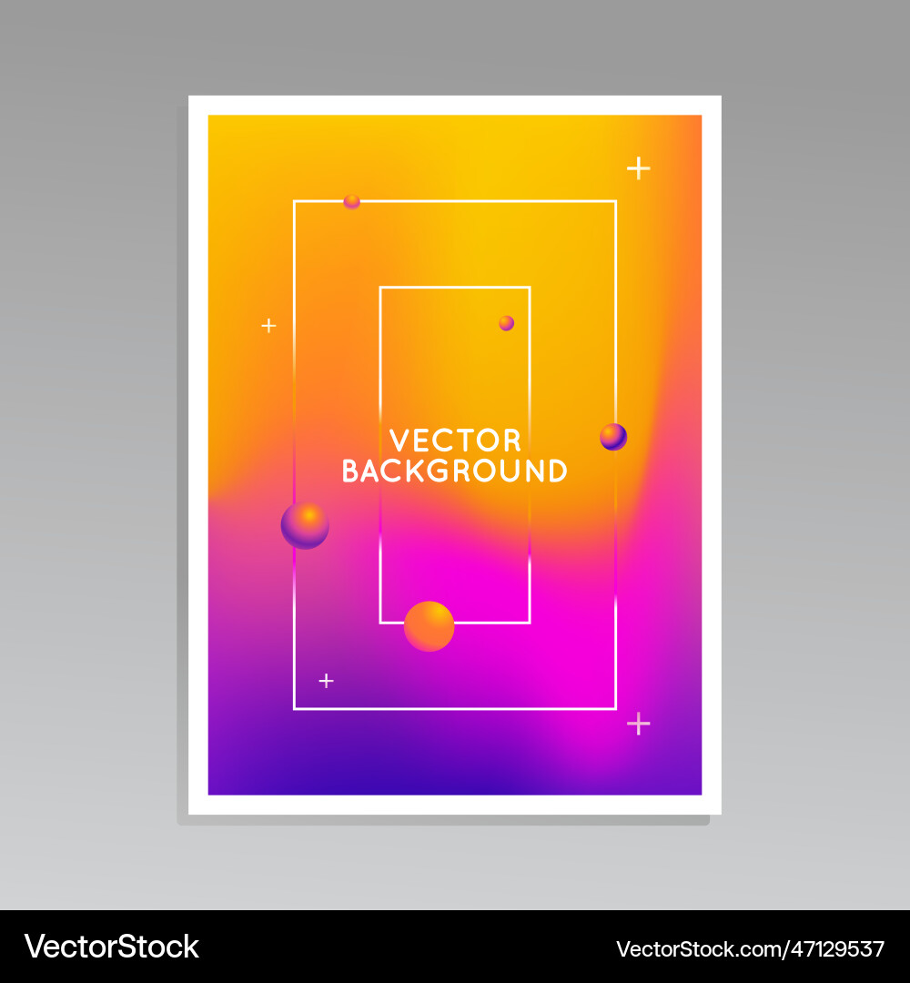 Design template and in trendy bright gradient Vector Image