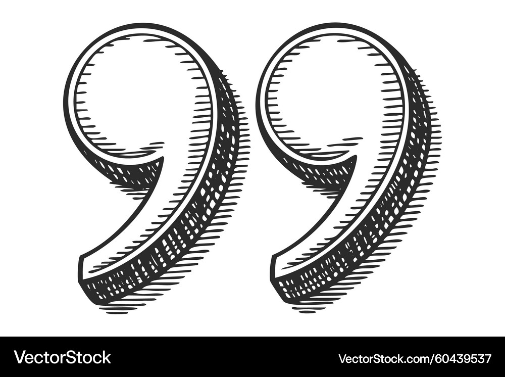 Hand Drawn Quotation Mark Pair Royalty Free Vector Image