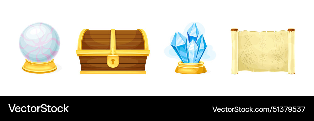 Magical object and witchcraft magician equipment Vector Image