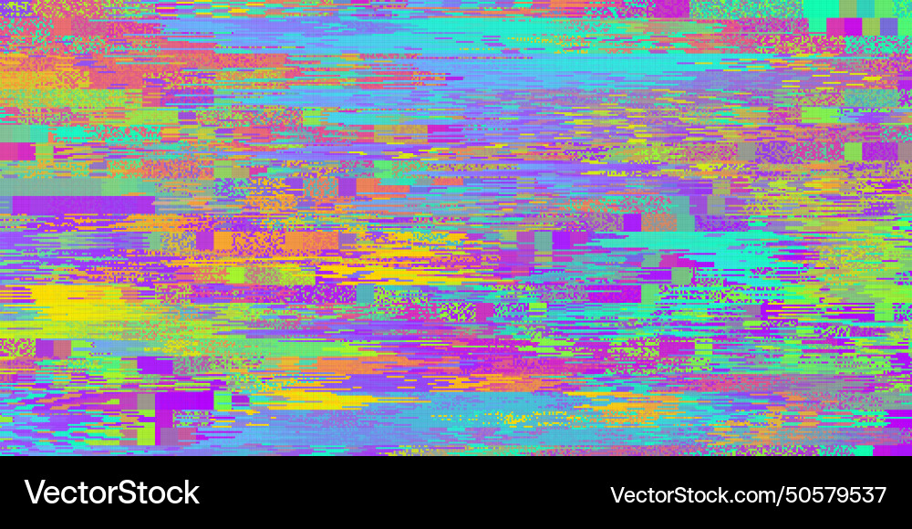 Pixelated colorful digital noise glitched texture Vector Image