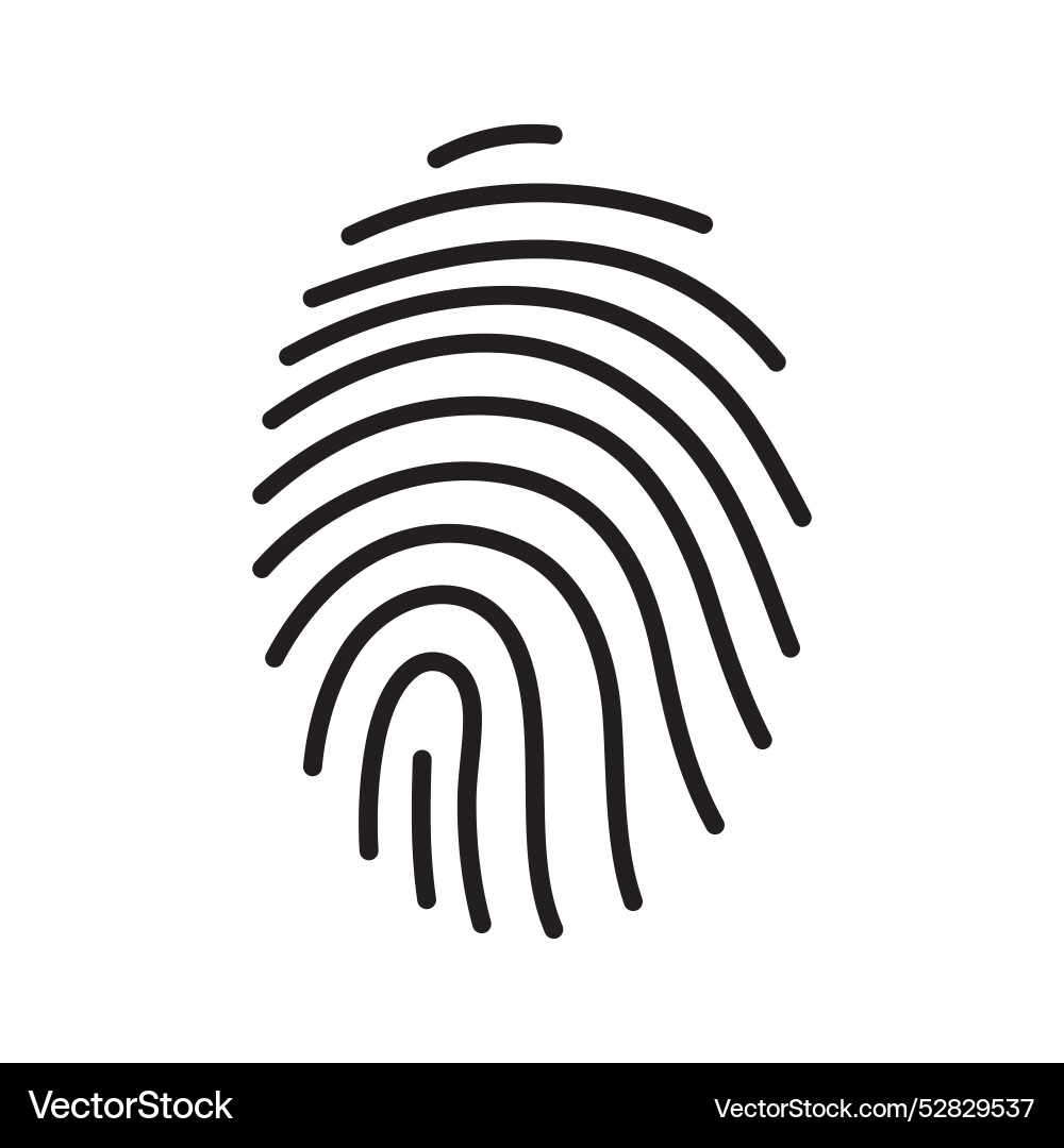 Security access concept fingerprint line Vector Image