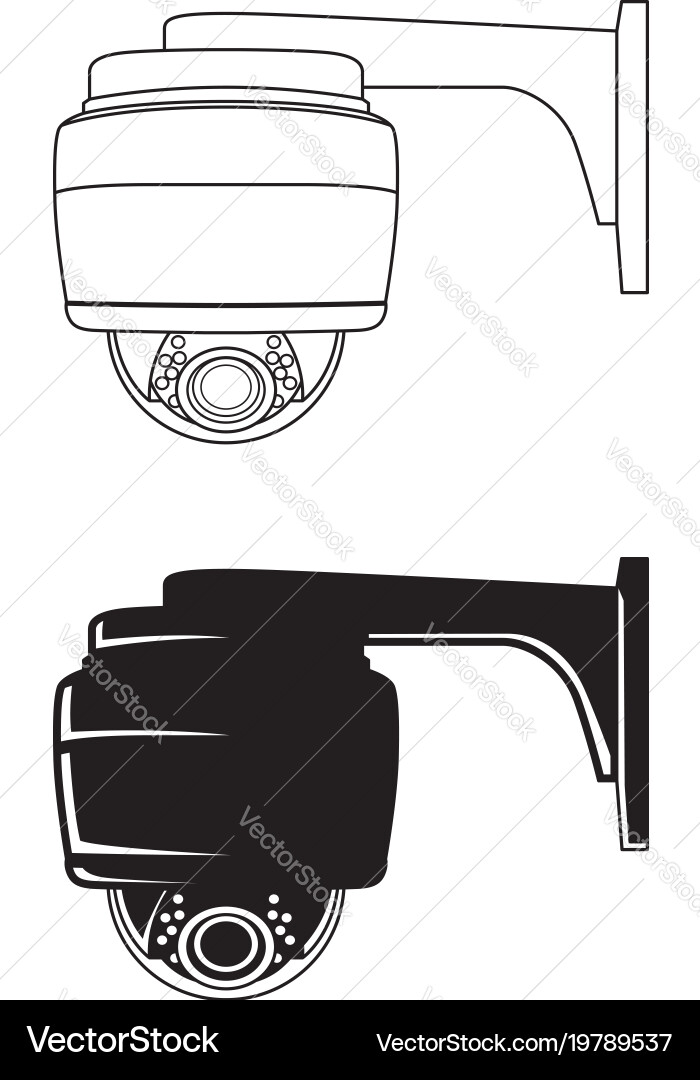 Security camera 1 Royalty Free Vector Image - VectorStock