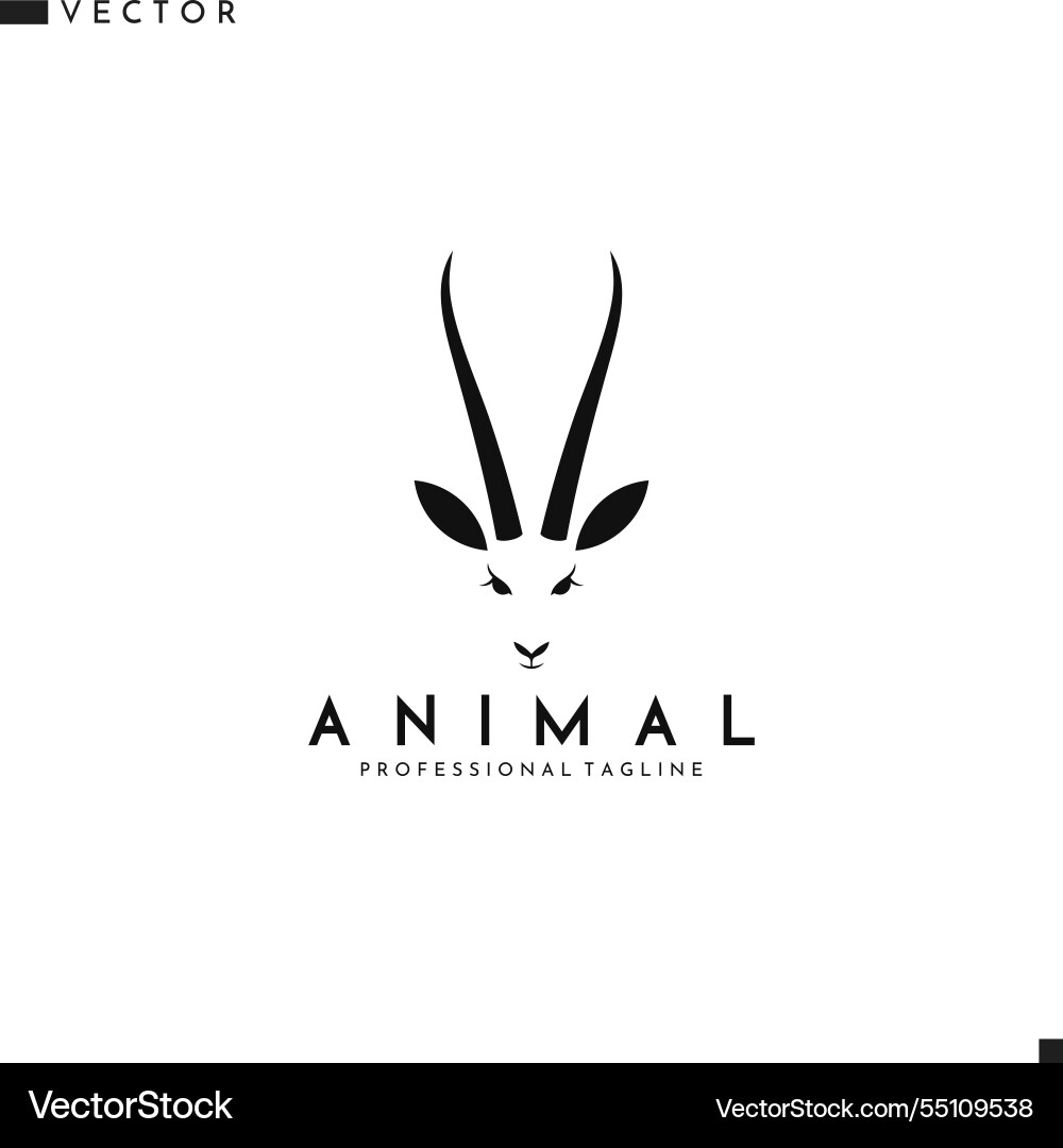 Antelope logo Royalty Free Vector Image - VectorStock