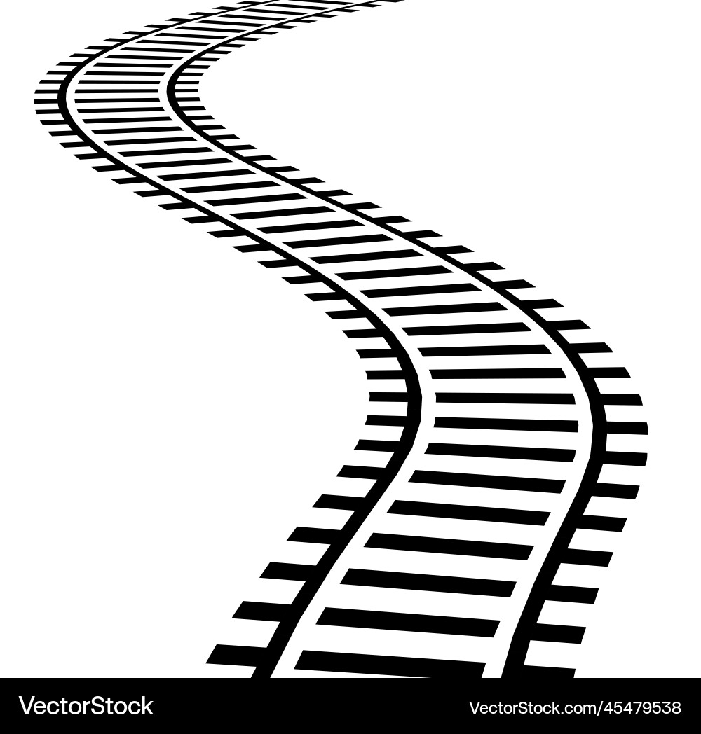 Railway train track route rail pattern Royalty Free Vector