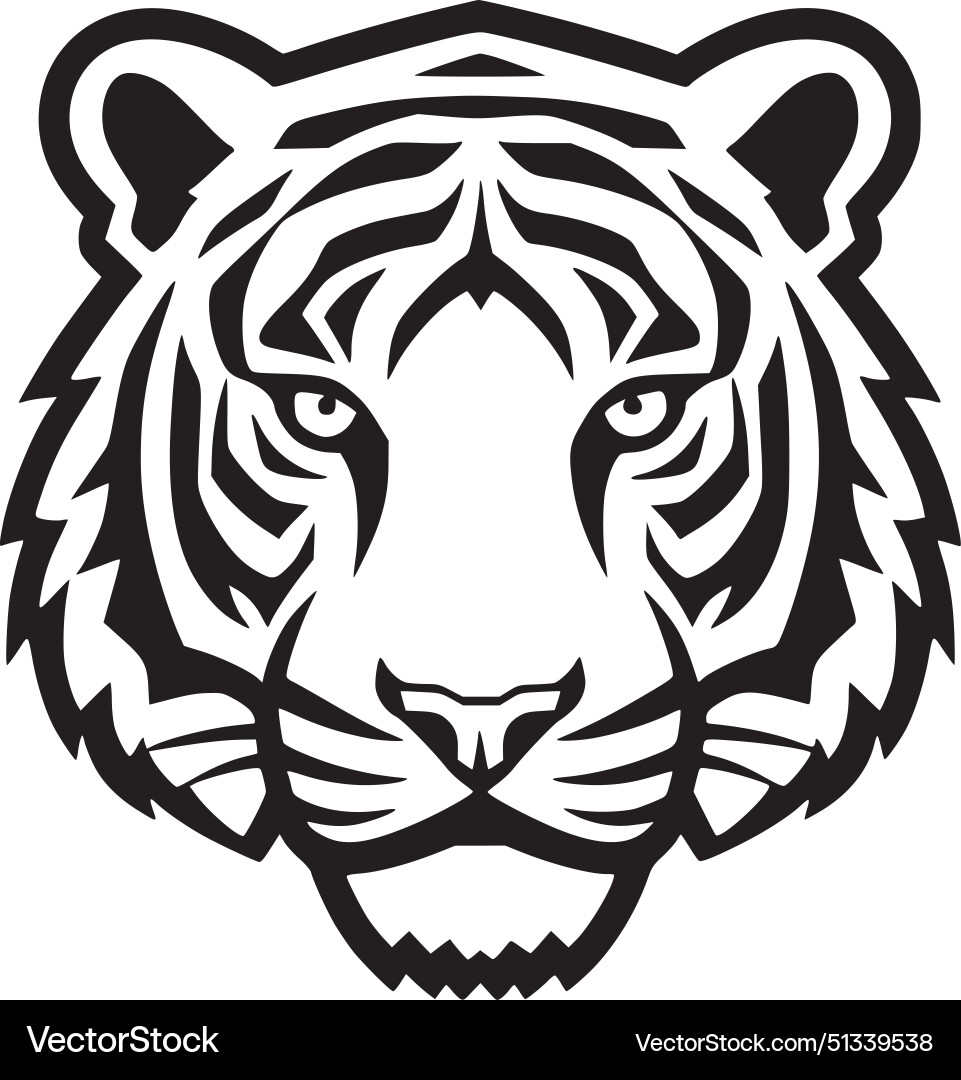 Tiger - minimalist and simple silhouette Vector Image