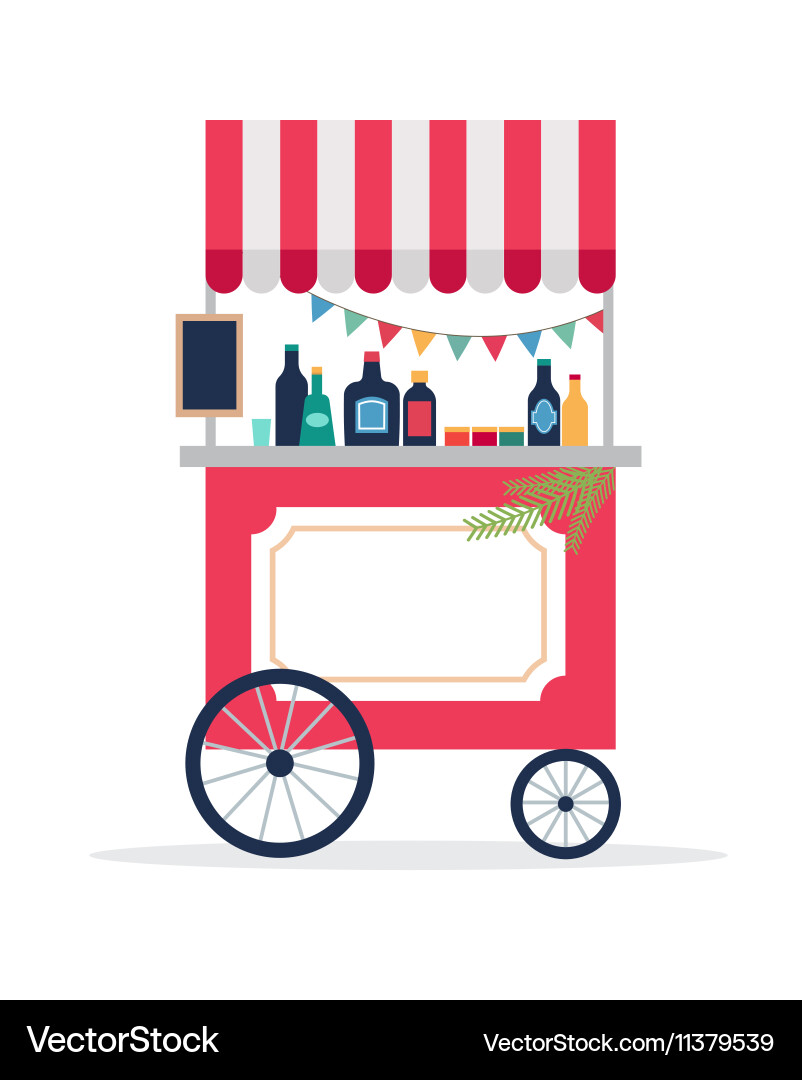 Christmas Market Scene Royalty Free Vector Image