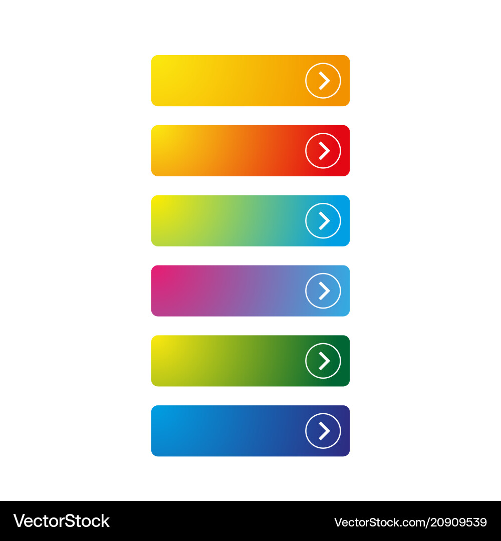 Colorful empty button set Royalty Free Vector Image
